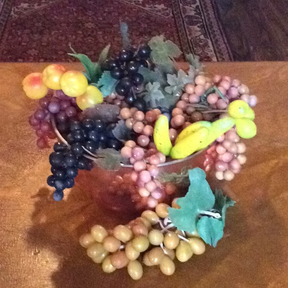 Accents | Vintage Rubber Grape Clusters Misc Fruit Decor | Poshmark